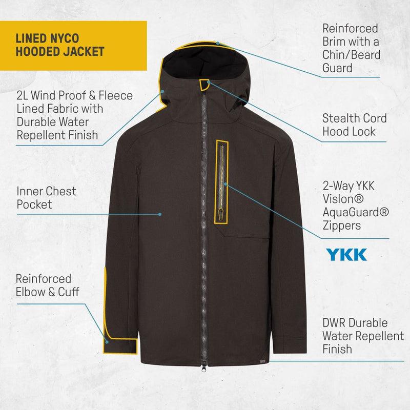 Lined NYCO Hooded Jacket | Wind and Waterproof | Made in the U.S.A ...